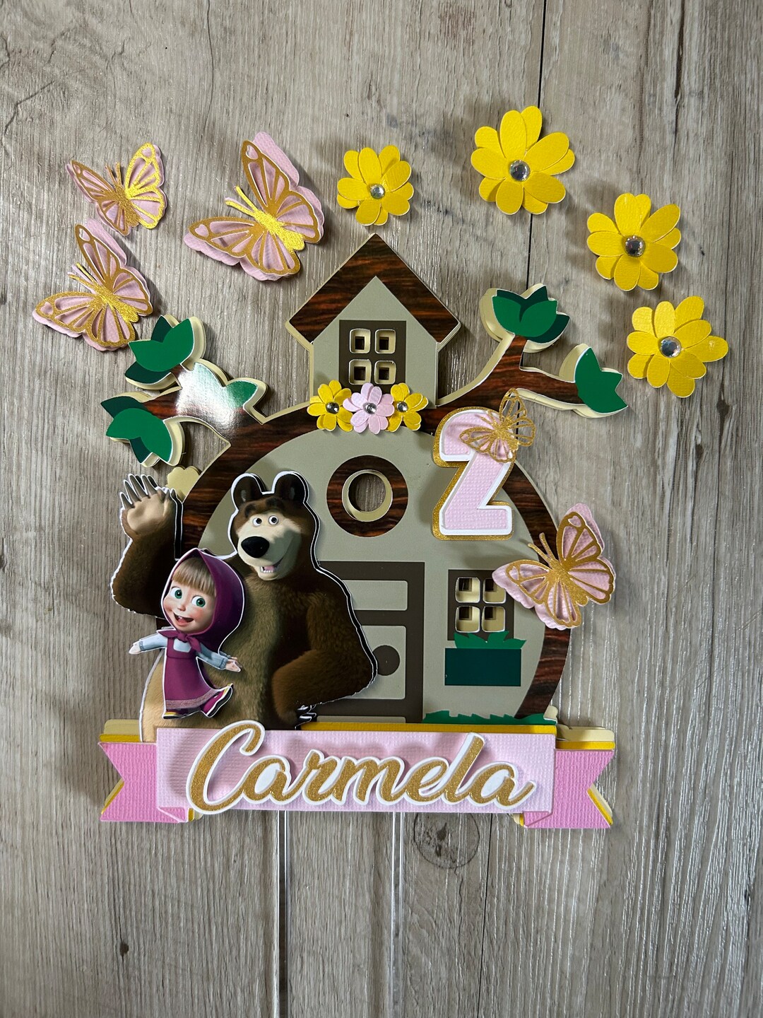 Cake Topper Masha and the Bear - Etsy