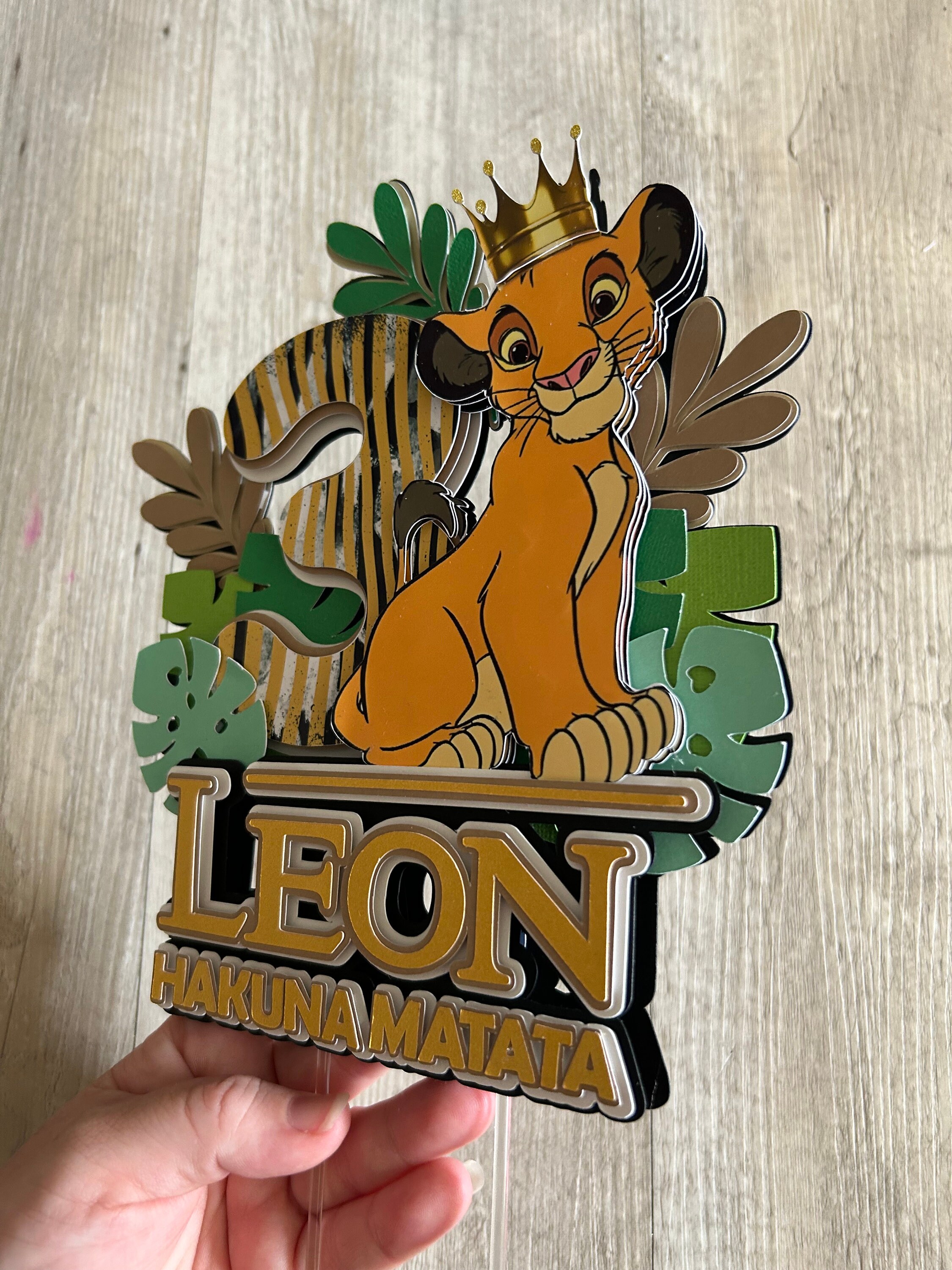 Cake Topper El Rey León - Etsy España