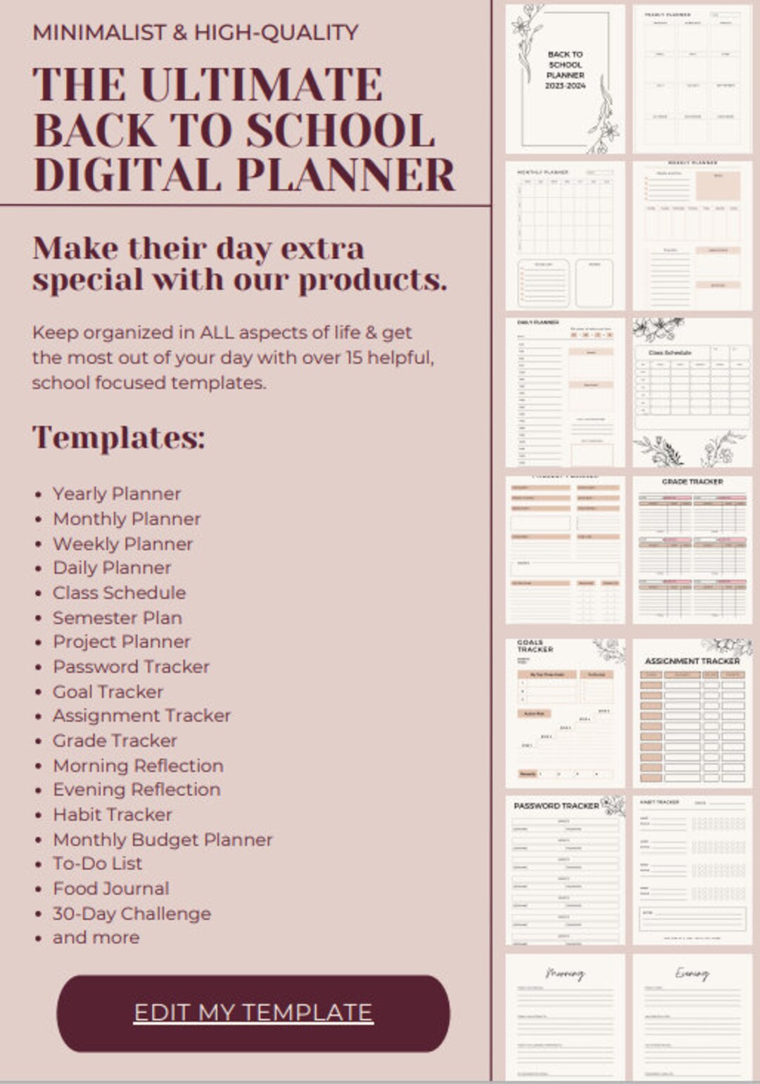 The Ultimate Back to School Digital Planner - Etsy