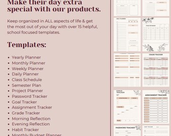 School Digital Planner - Etsy