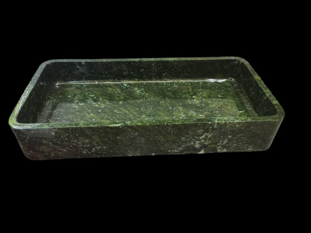 Green Marble Countertop Washbasin Measuring 90x45x15cm, Green Bathroom ...