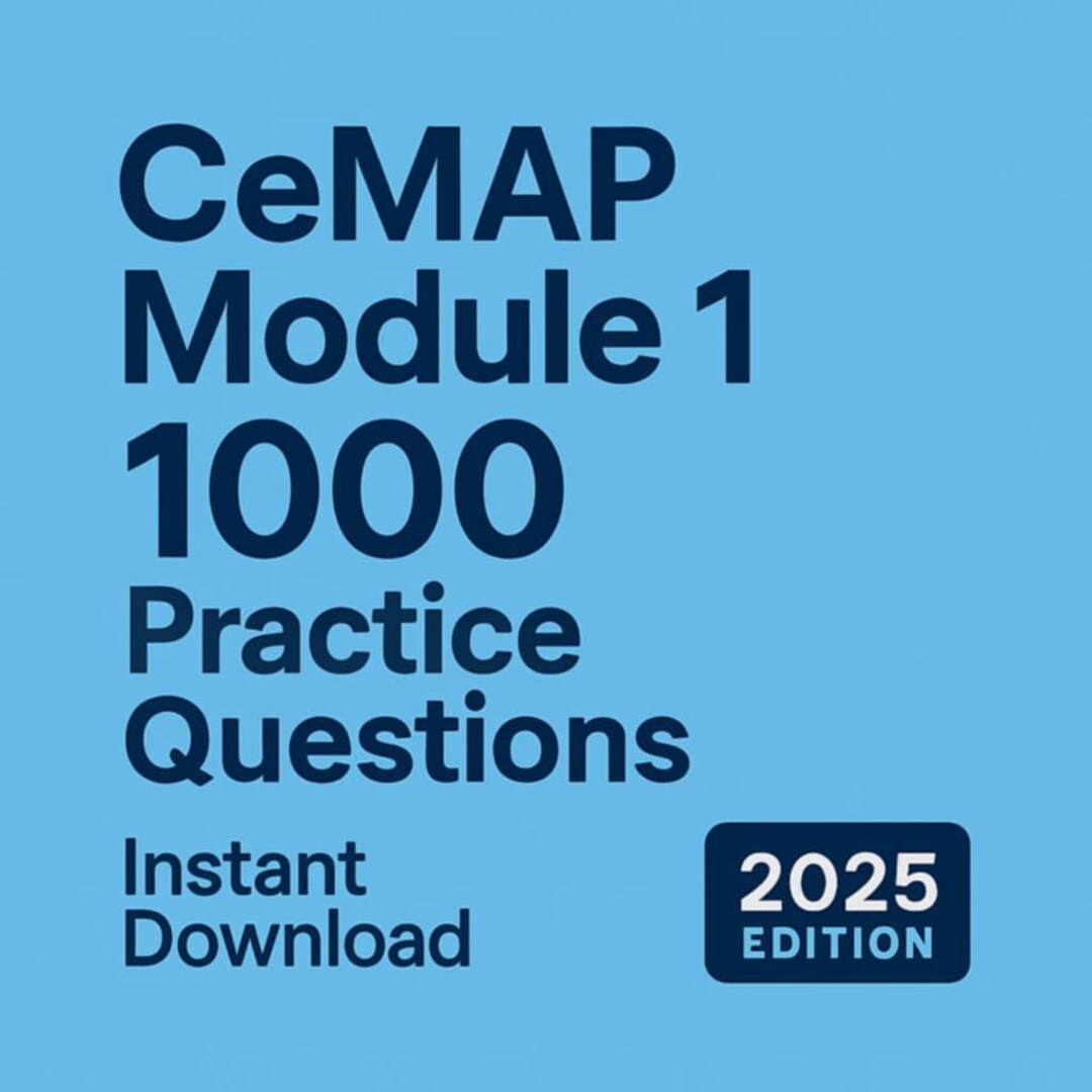 Mortgage Advisor Cemap 1000 Practice Questions Module 1 - Etsy
