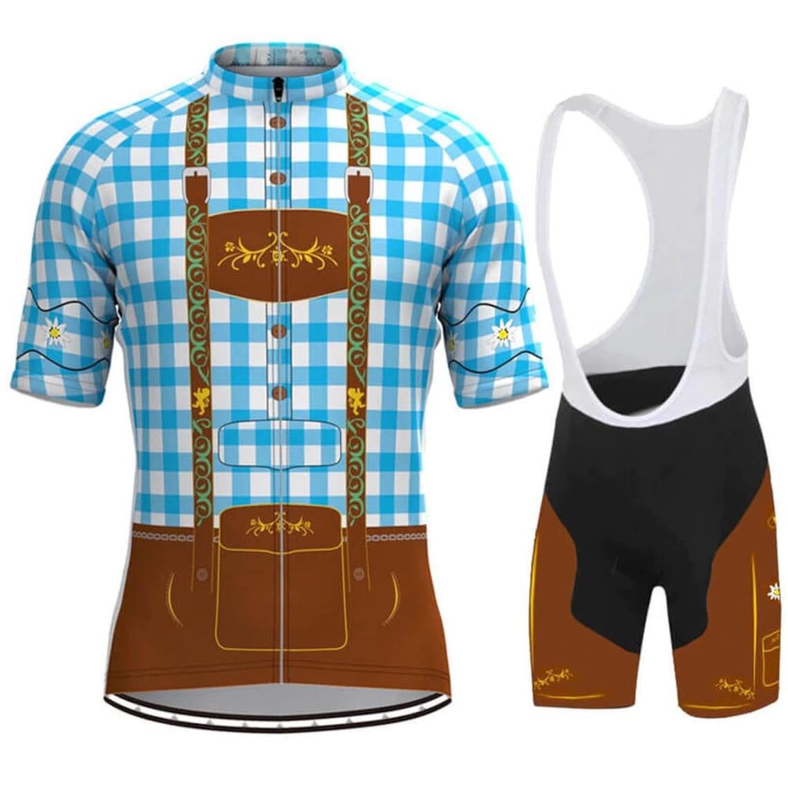 Lederhosen Retro Cycling Jersey Set - Etsy