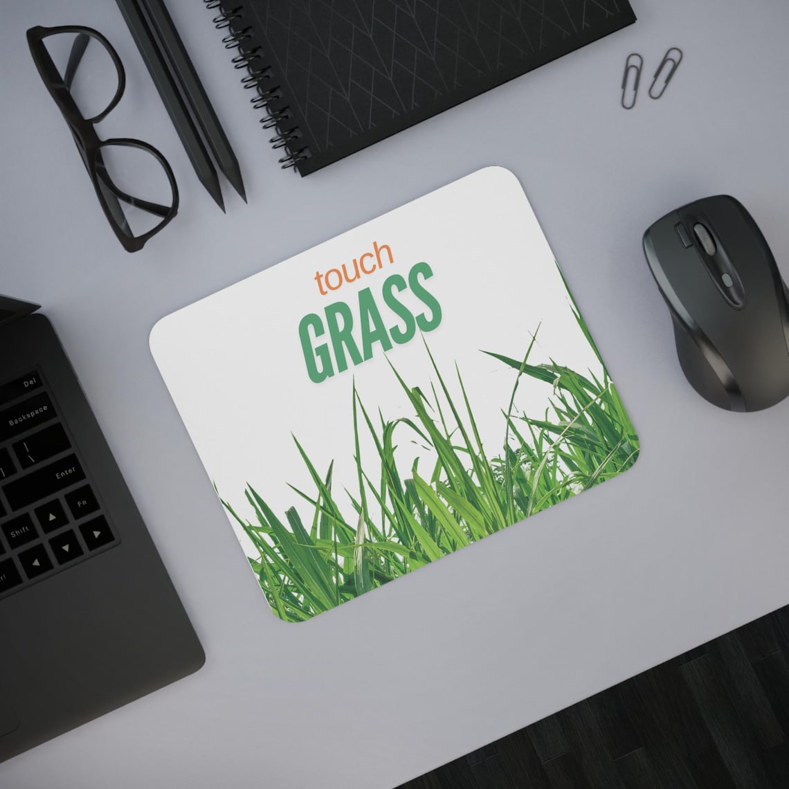 Touch Grass Mouse Pad, Funny Gaming Mousepad, Internet Culture Gift ...