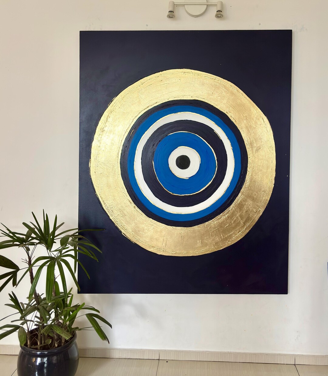 Custom Evil Eye Painting for Frances| Texture Painting 60*60 Inches - Etsy
