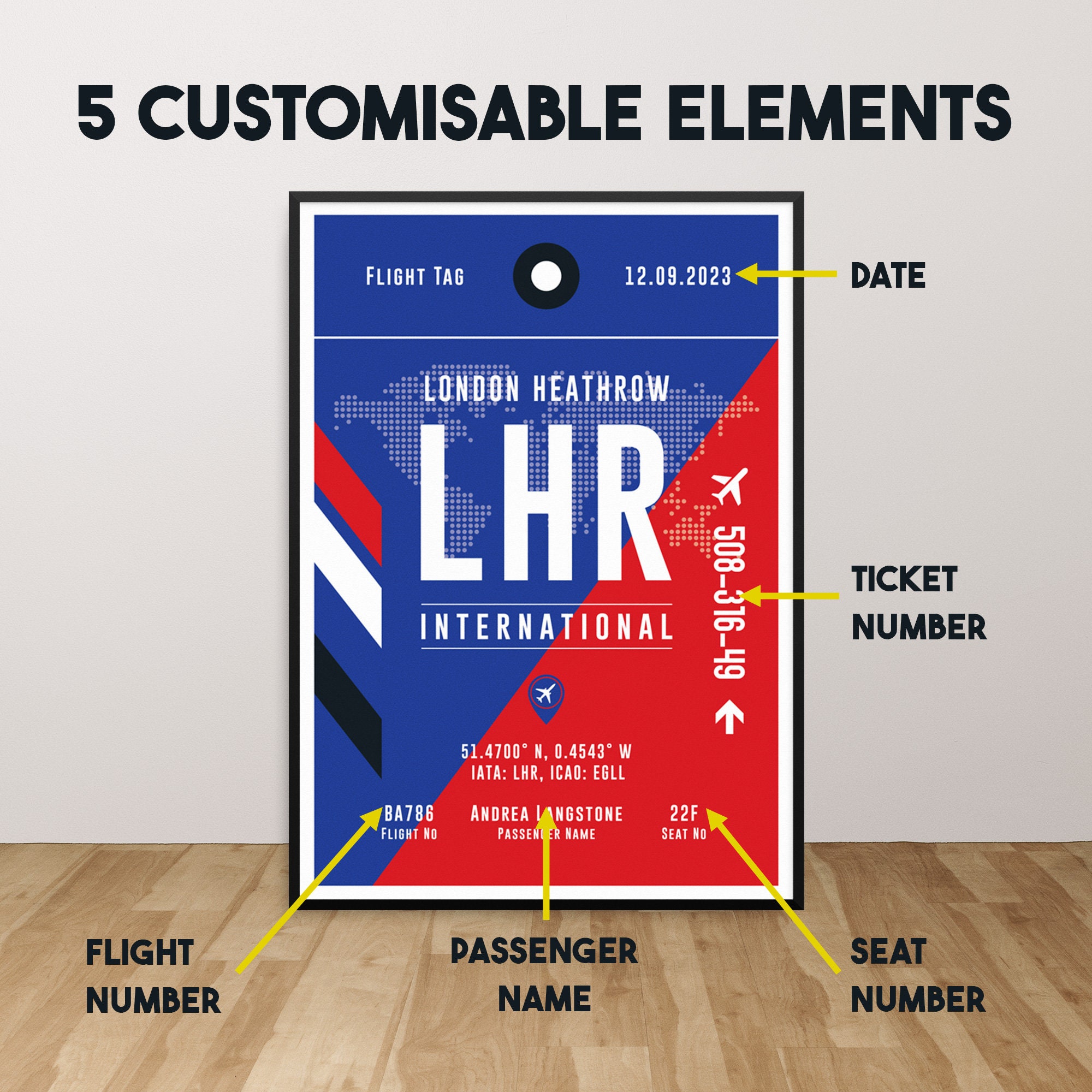 London Heathrow Airport Poster, London Pilot Art, LHR Airport Décor ...