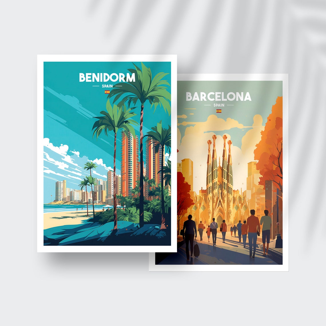 Benidorm Travel Poster Print, Benidorm Travel Print Gift, Wall Art ...