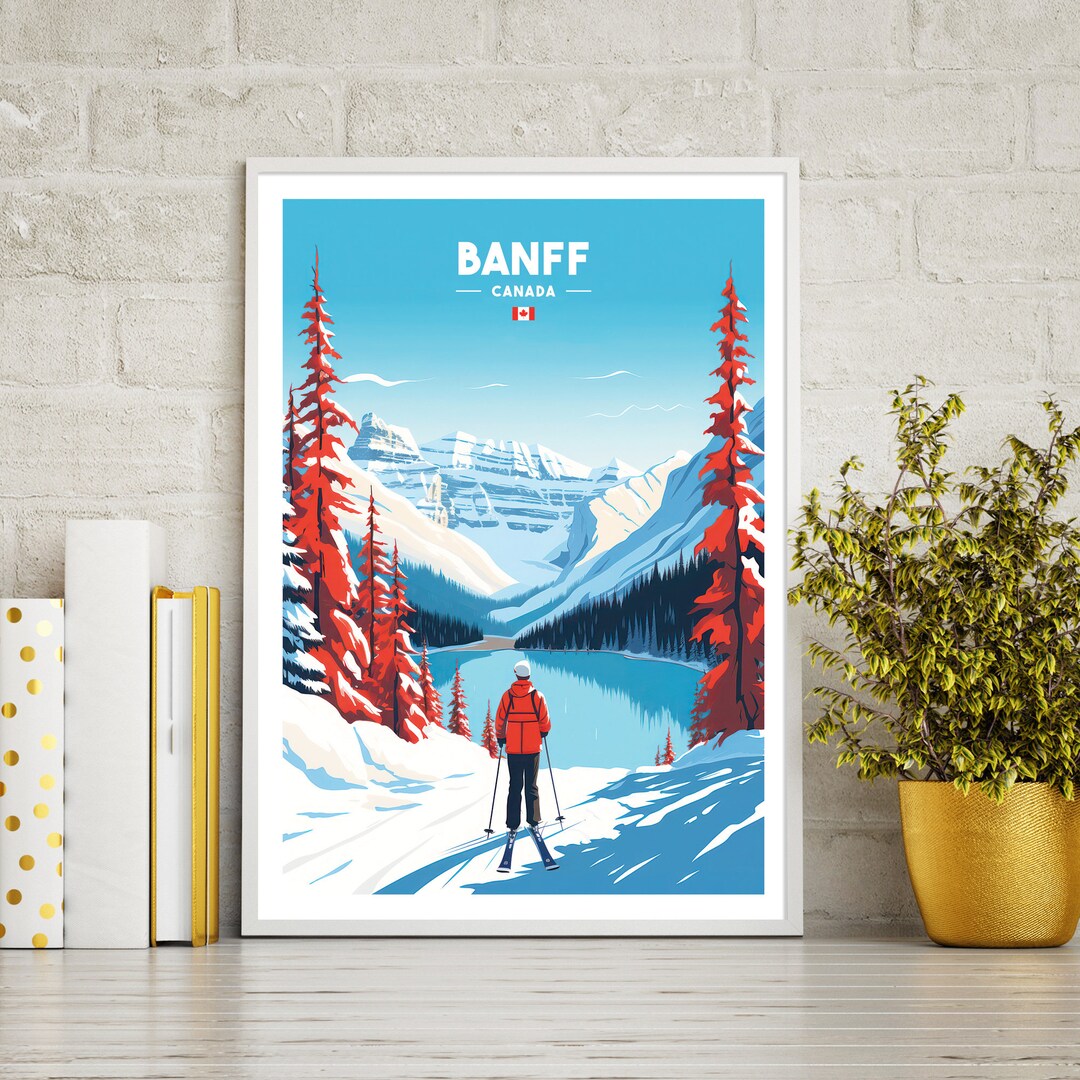 Banff Travel Poster Print, Canada Poster Print Gift, Banff Wall Art ...