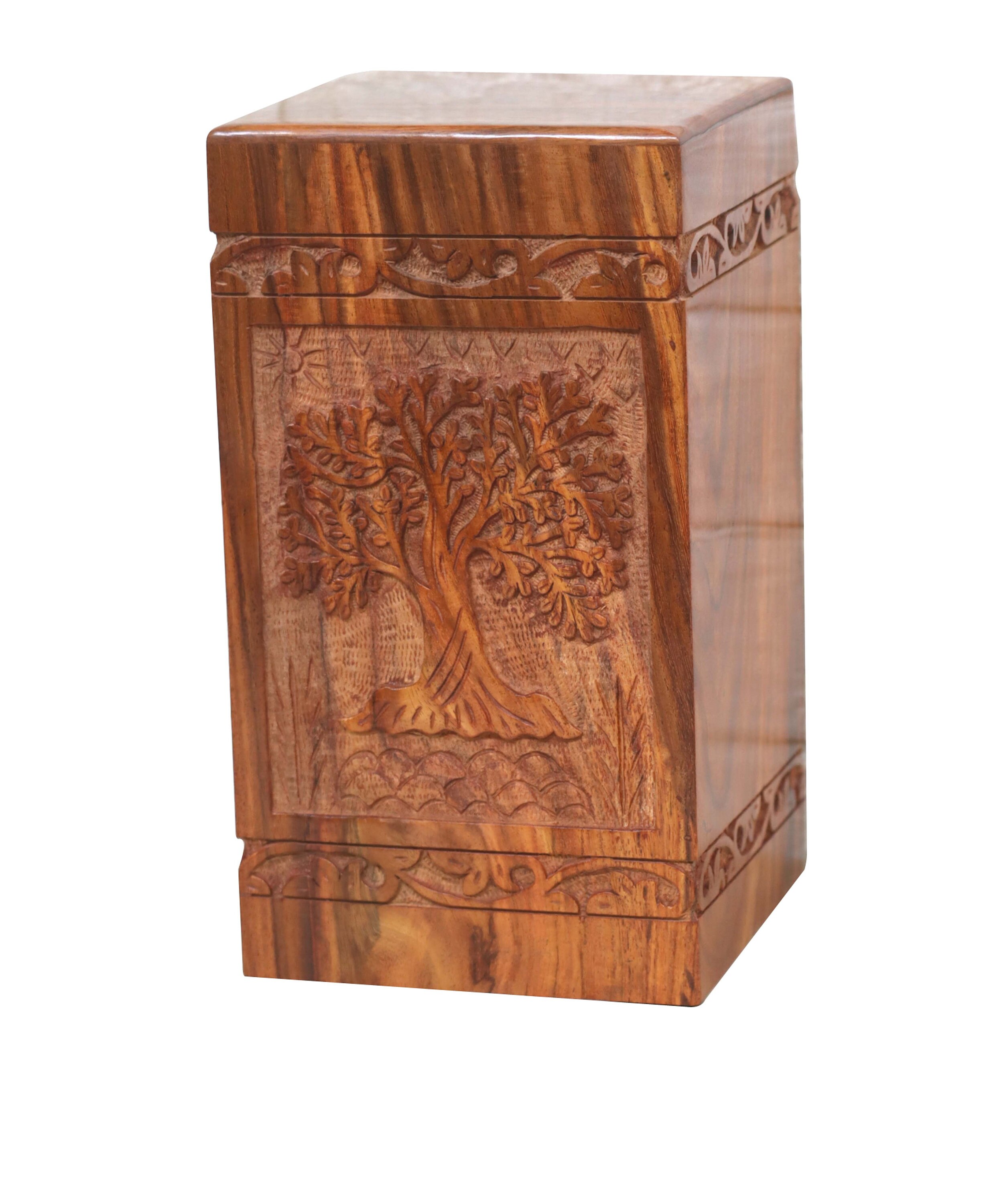 Tree of Life Wooden Urn Box for Adult Ashes Wood Cremation Urns for ...