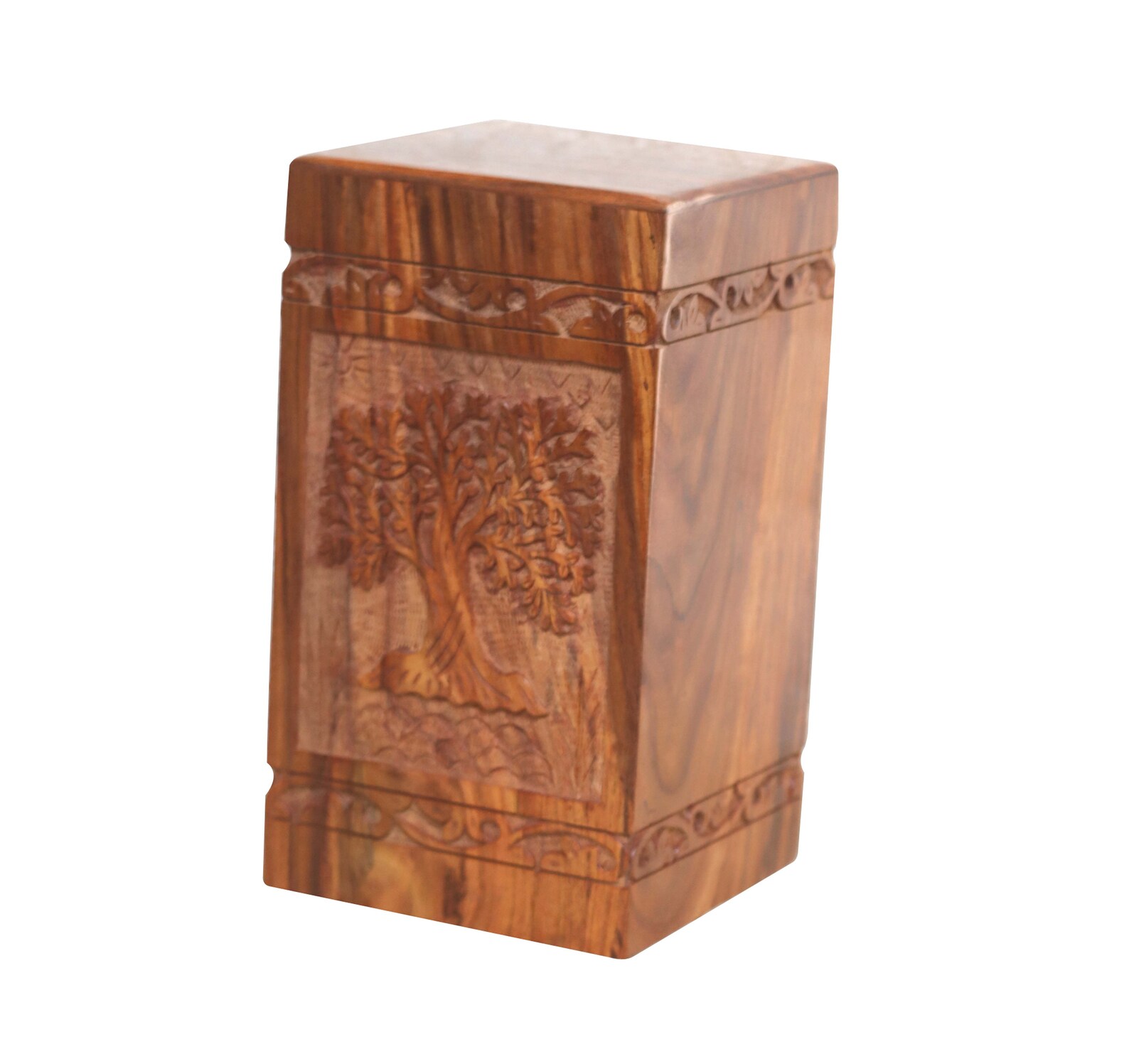 Tree of Life Wooden Urn Box for Adult Ashes Wood Cremation Urns for ...