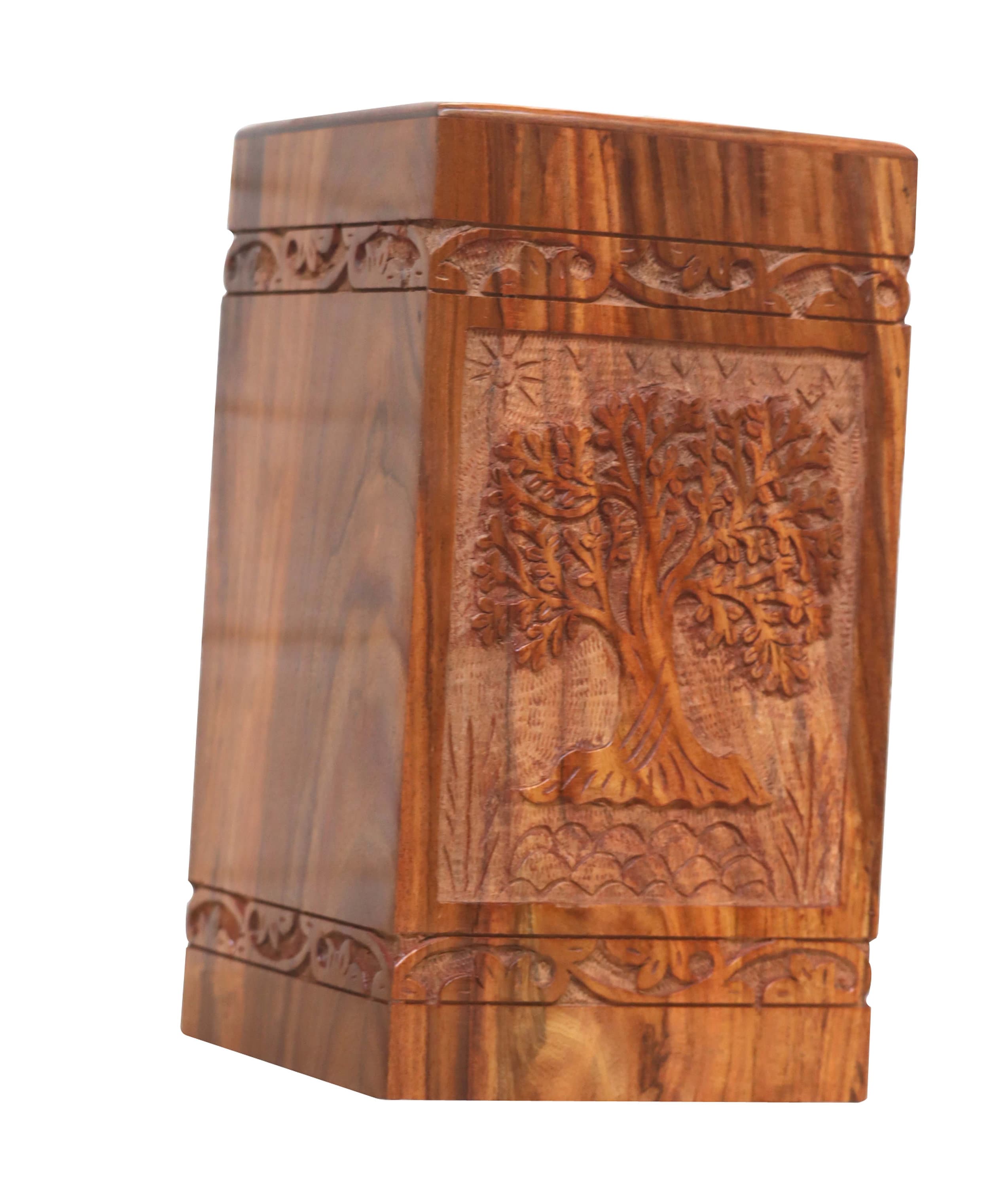 Tree of Life Wooden Urn Box for Adult Ashes Wood Cremation Urns for ...