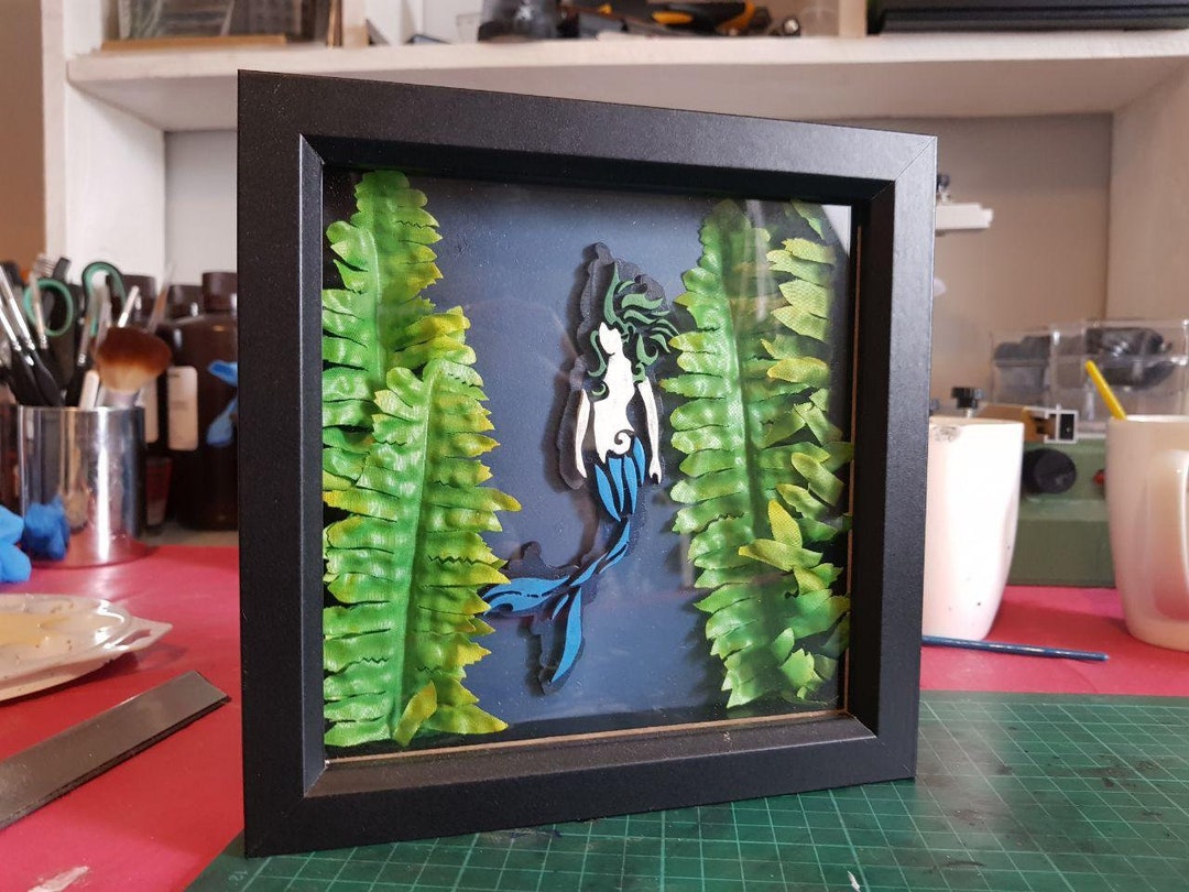 Mermaid Deep Frame Artwork - Etsy