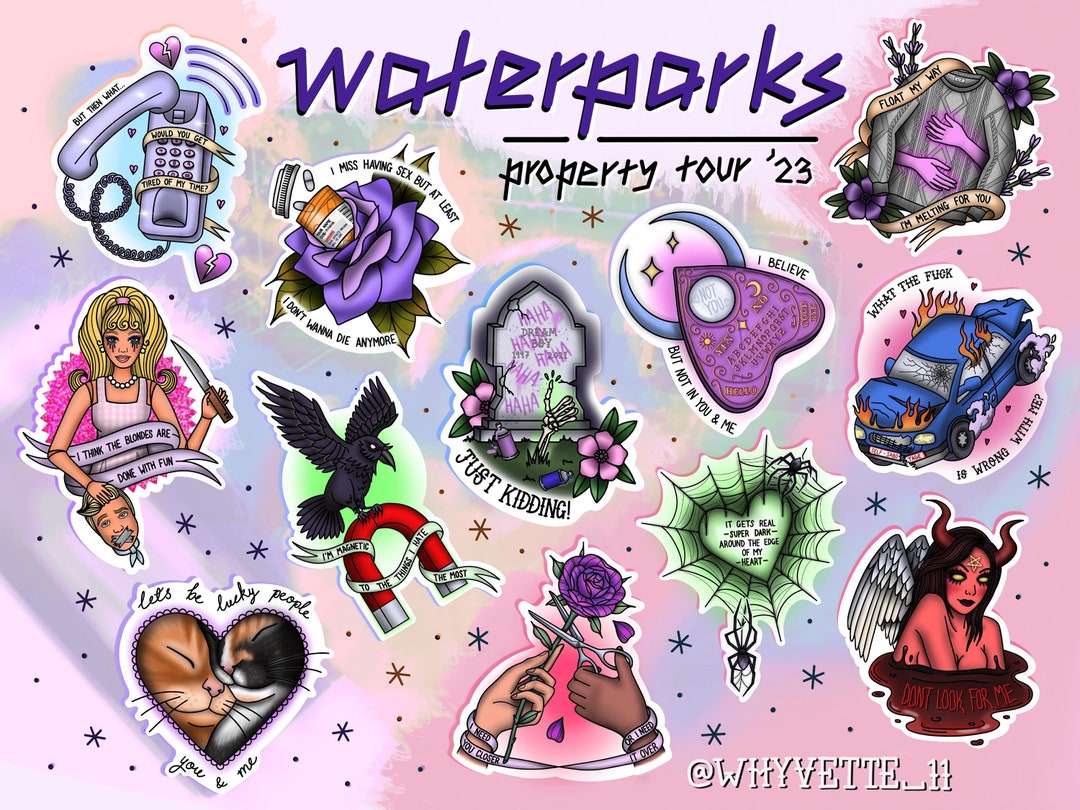 Waterparks band Inspired Sticker Set Intellectual Property Tour 2023 - Etsy
