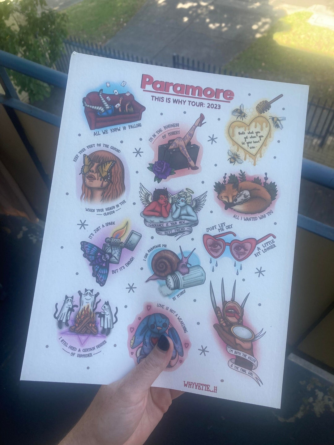 Paramore Print This is Why Tour 2023 Flash Sheet Cropped - Etsy