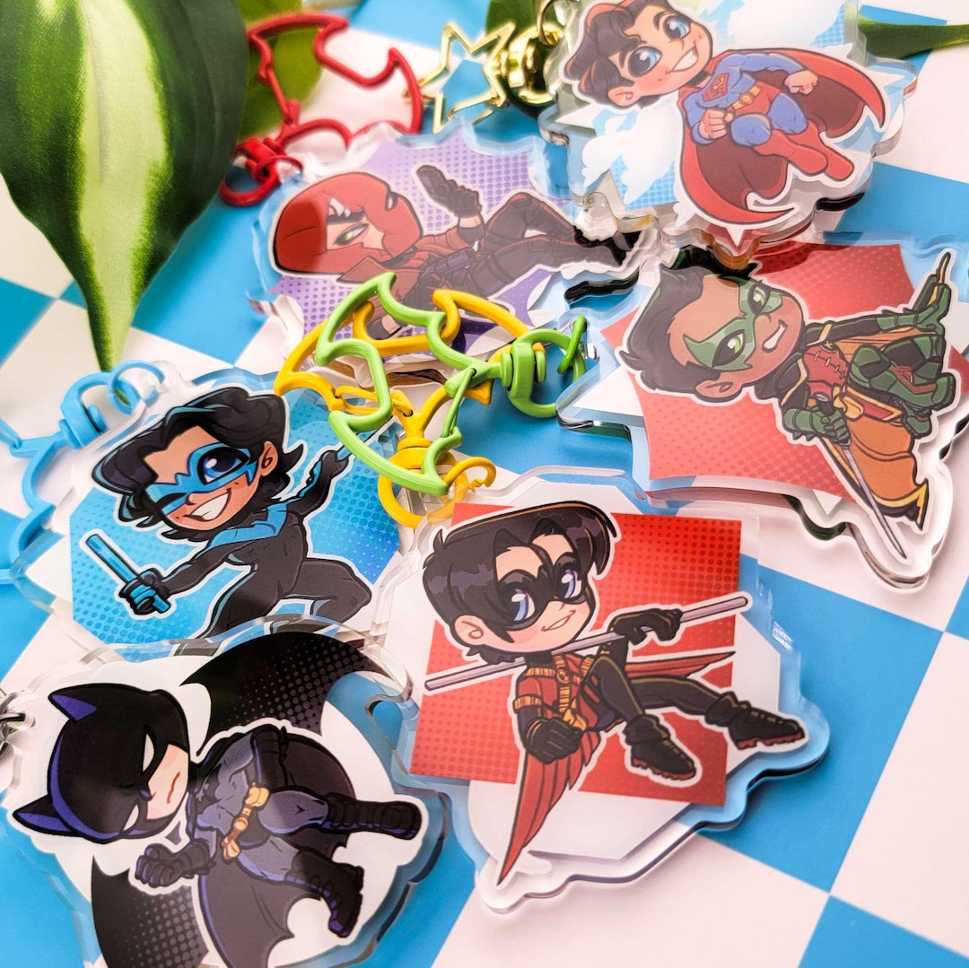 Superhero Acrylic Keychains - Etsy