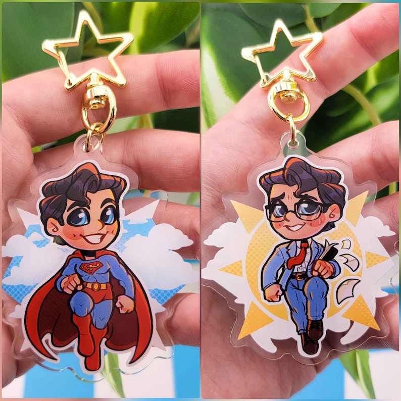 Superhero Acrylic Keychains - Etsy