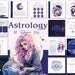 Astrology Instagram Post Template Bundle, Holographic Moon, Spiritual ...