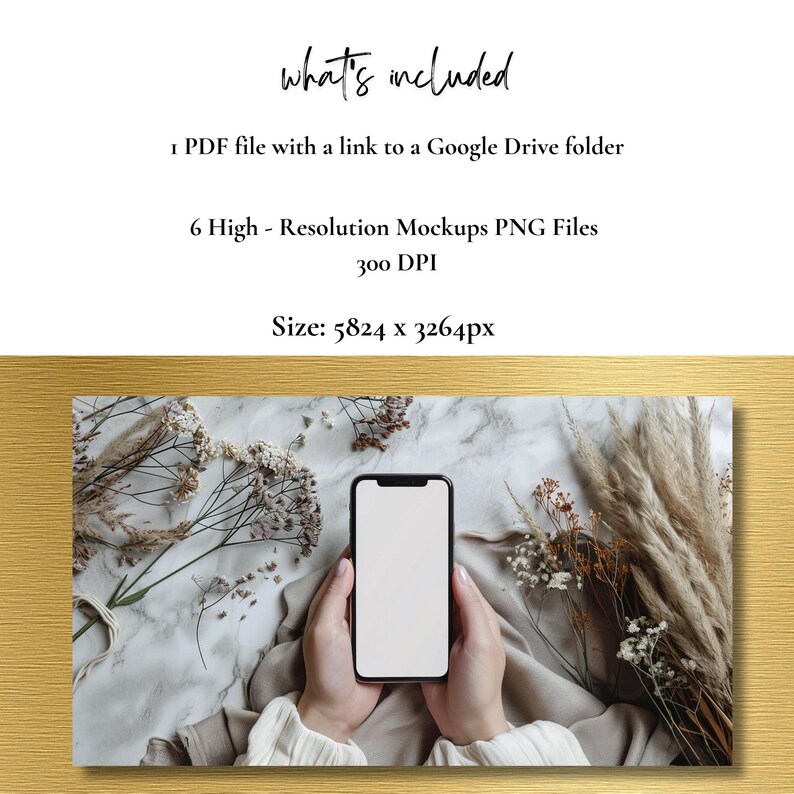 Minimalist Crystal-inspired Phone Mockups 6 Blank Flat Lay Screens for ...