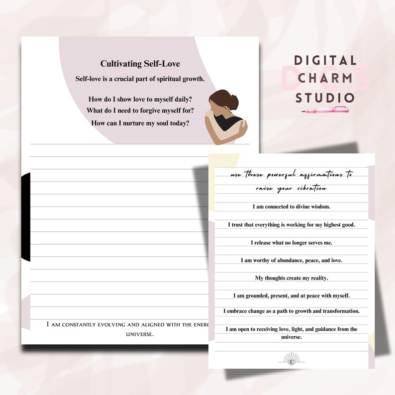 Spiritual Printable Journal Sheets, Spiritual Growth Support, High-res ...