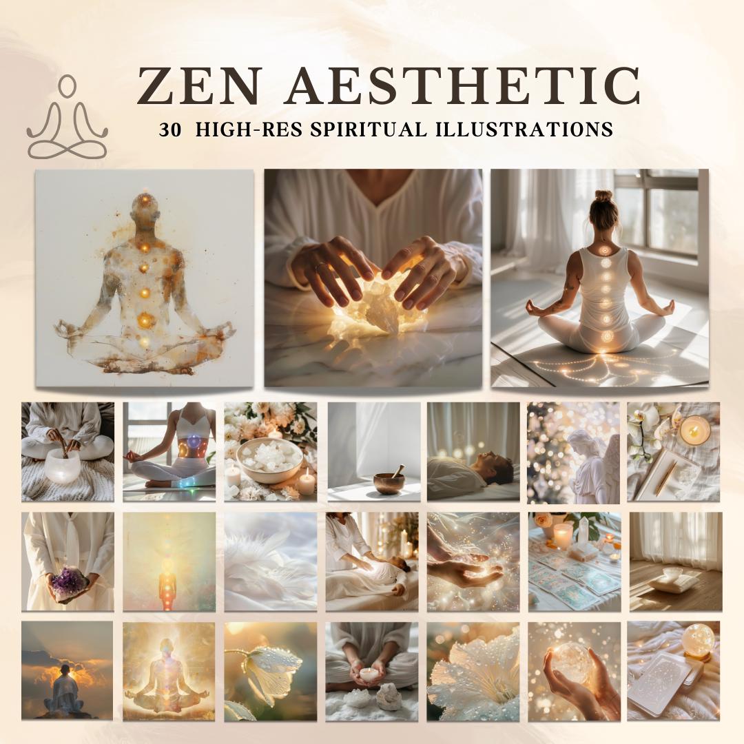 Zen Aesthetic Spiritual Stock Photo Bundle | 30 Mystic and Holistic ...