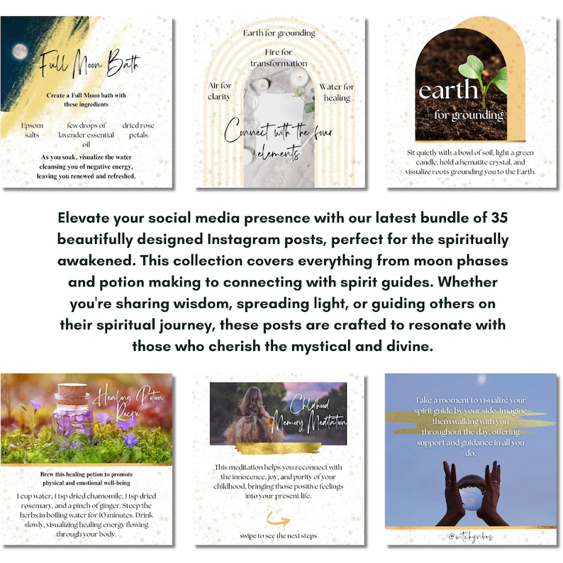 Spiritual Social Media Posts, Witchy Content, Meditation Guides ...