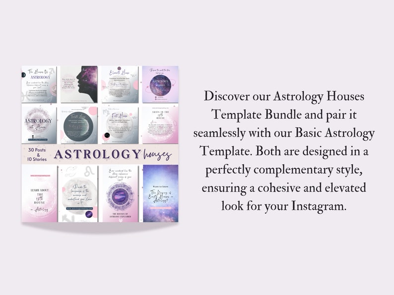 Astrology Instagram Post Template Bundle, Zodiac Signs, Spiritual ...