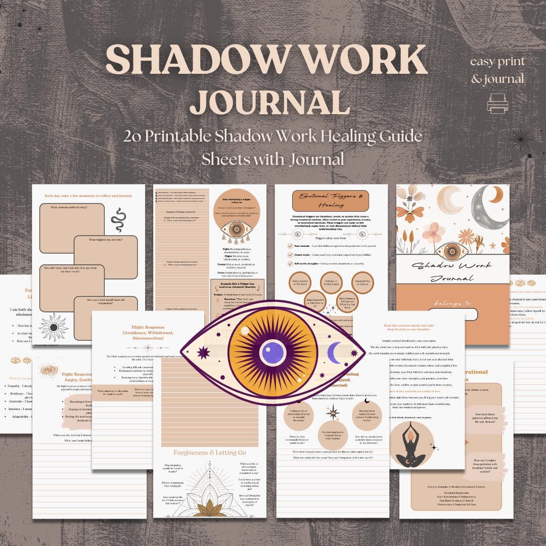 Shadow Work Journal Printable | Healing & Self-discovery | Inner Child ...