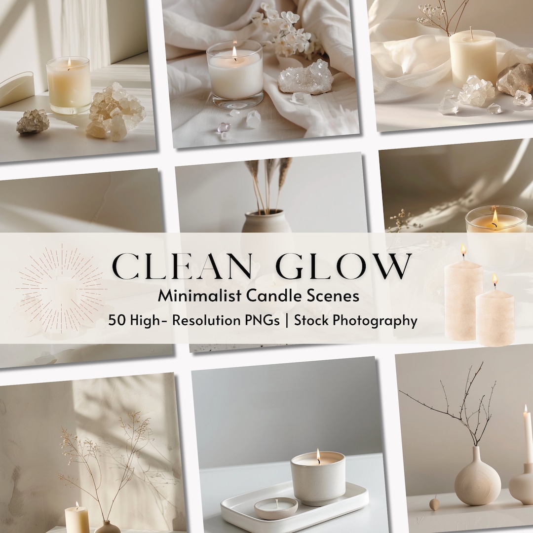 Clean Glow Candle Stock Photos Collection, Minimalist Aesthetic Images ...