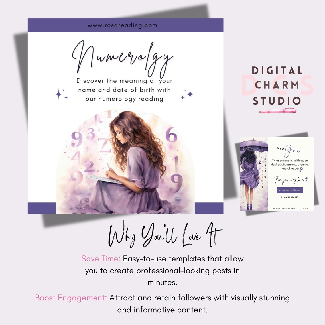 Numerology Instagram Post Templates, Astrology, Birthdates (PDF) - Etsy