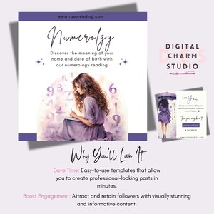 Numerology Instagram Post Templates, Astrology, Birthdates (PDF) - Etsy