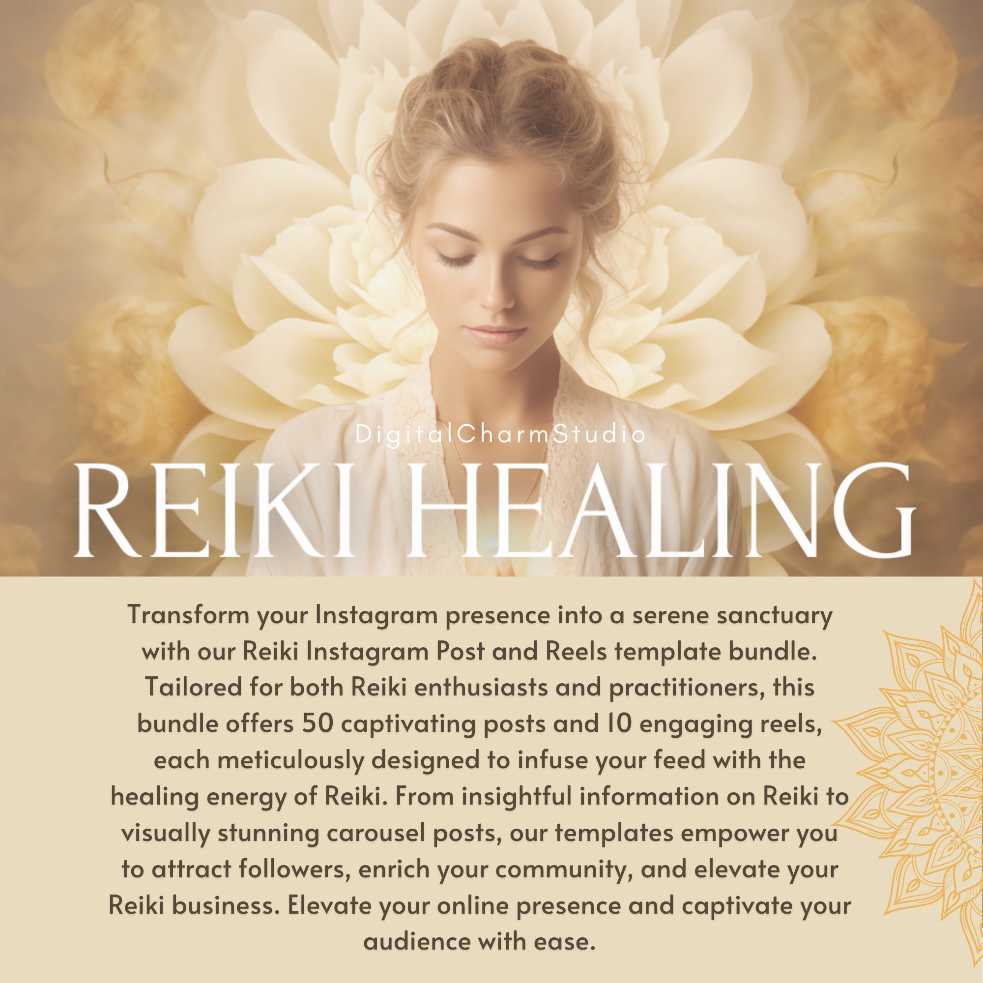 Reiki Social Media Posts, Energy Healing, Instagram Templates for Reiki ...