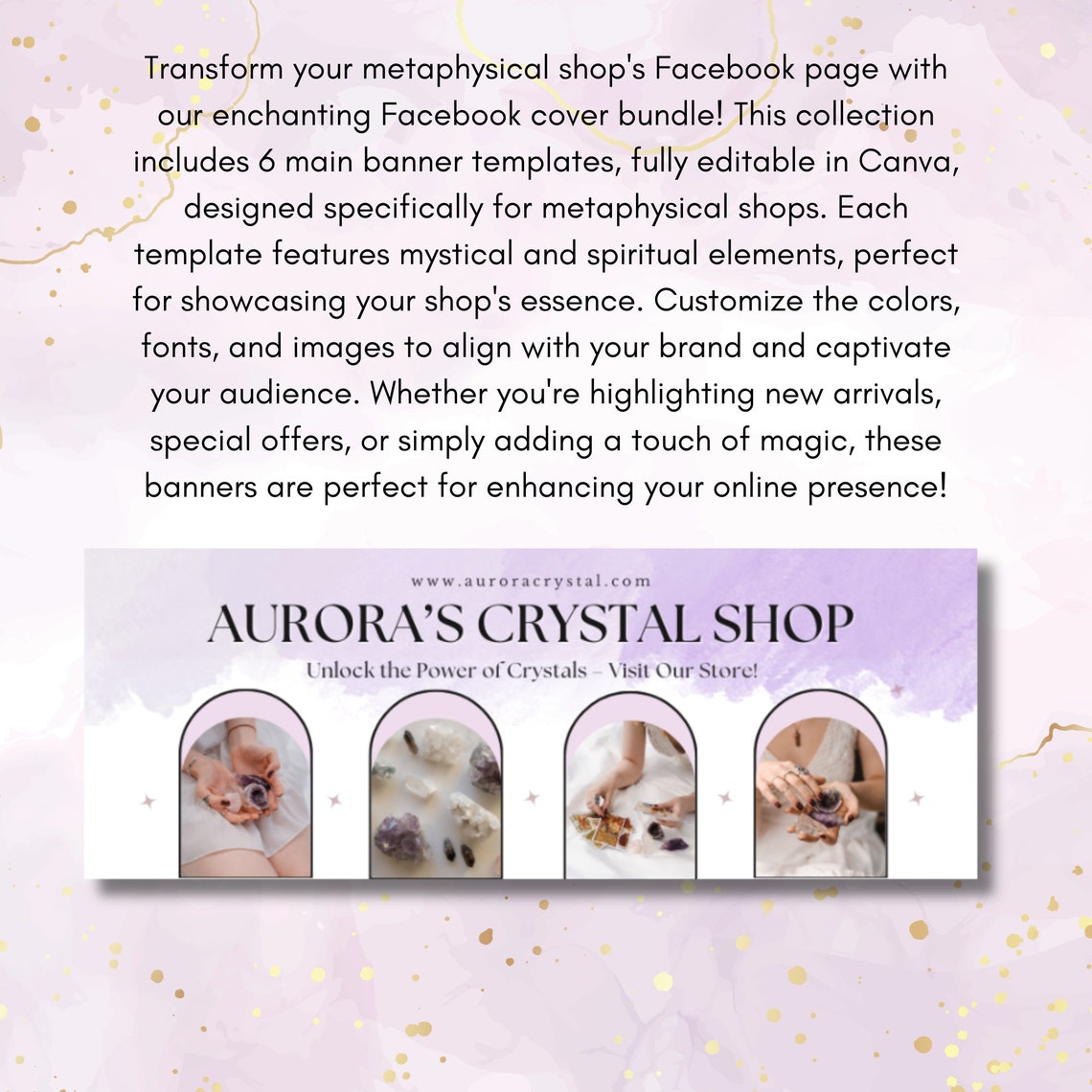 Facebook Cover Templates for Metaphysical Shops, Facebook Banner, Cover ...