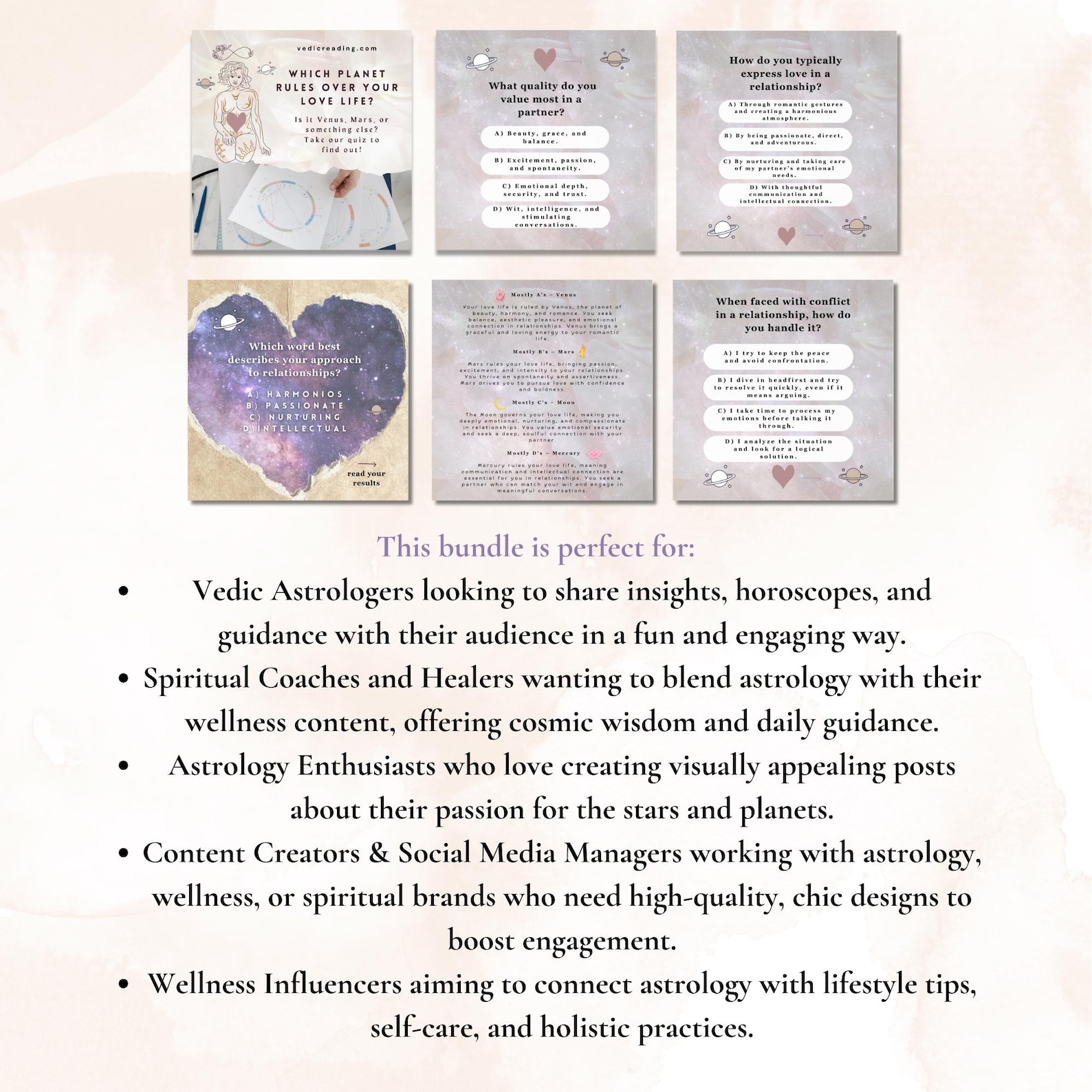 Vedic Astrology Social Media Templates: 40 Unique Canva Posts - Etsy