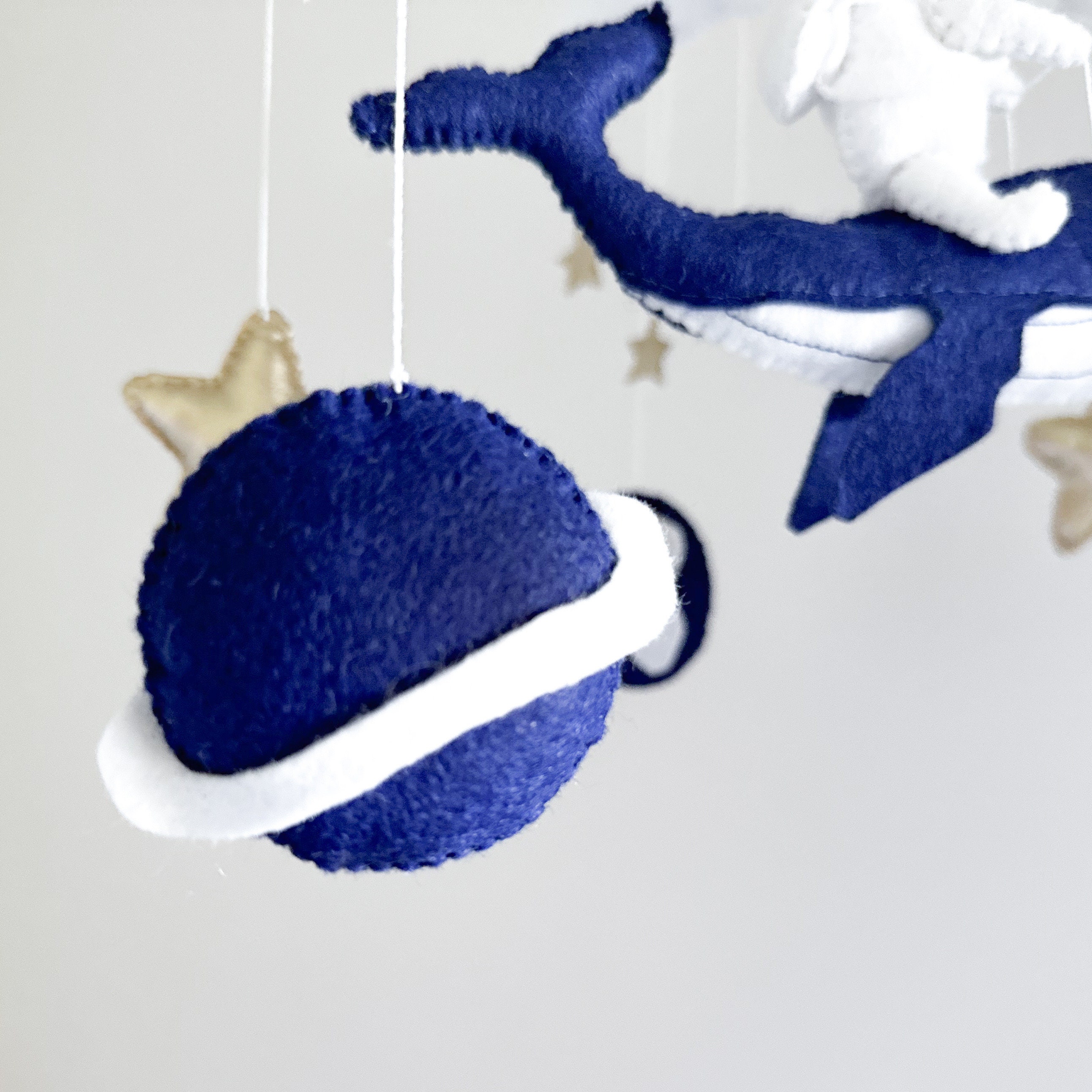 Space Baby Mobile, Nursery Decoration With Whale, Astronaut, Planet and ...