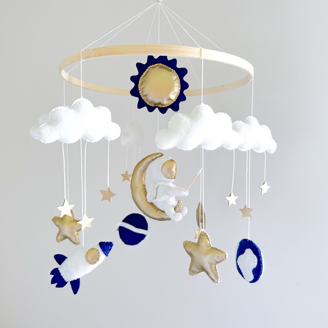 Space Baby Mobile, Nursery Decoration for a Boy, Planet and Stars ...