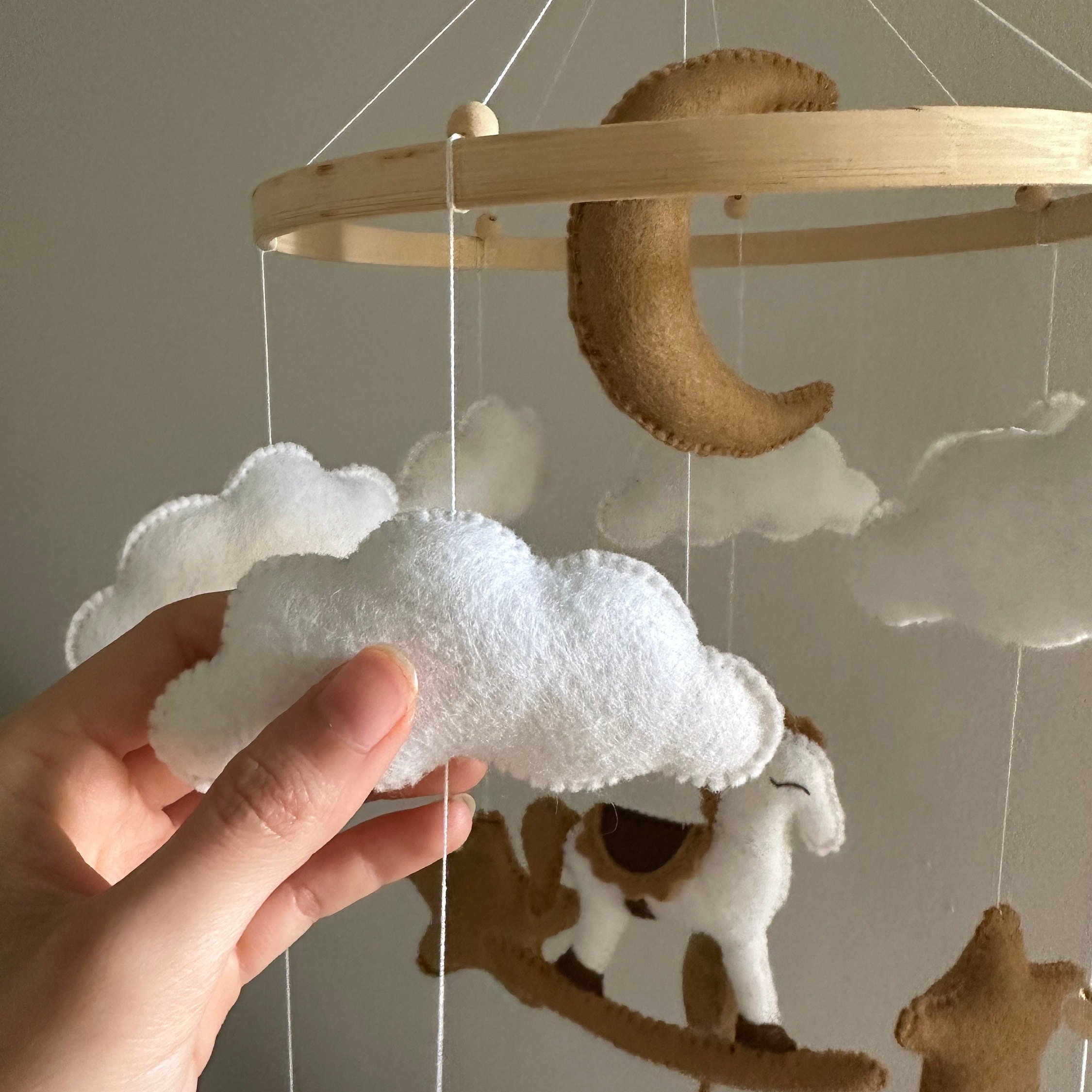 Rocking Horse Baby Mobile Decoration, Baby Shower Gift With Neutral ...