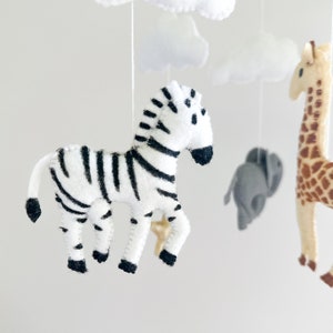 Safari Baby Mobile With Elephant, Zebra, Giraffe, Lion. Africa Neutral ...