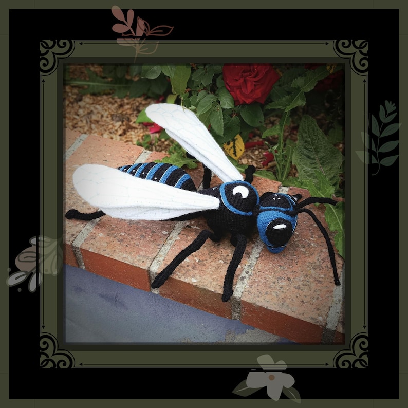 Night Wasp - Crochet Pattern - PDF Digital Download - Realistic Insect ...