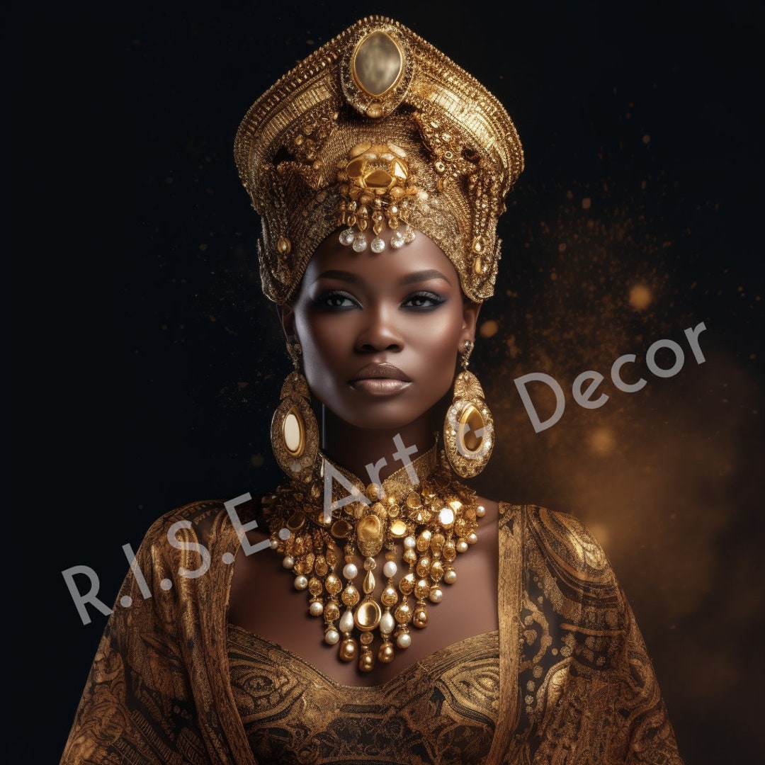 Strong & Beautiful African Queen Portrait - Etsy