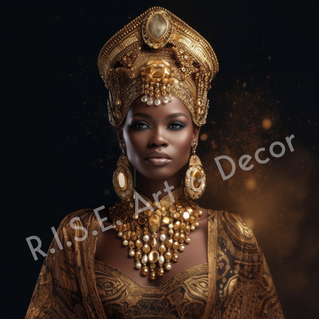 Strong & Beautiful African Queen Portrait - Etsy