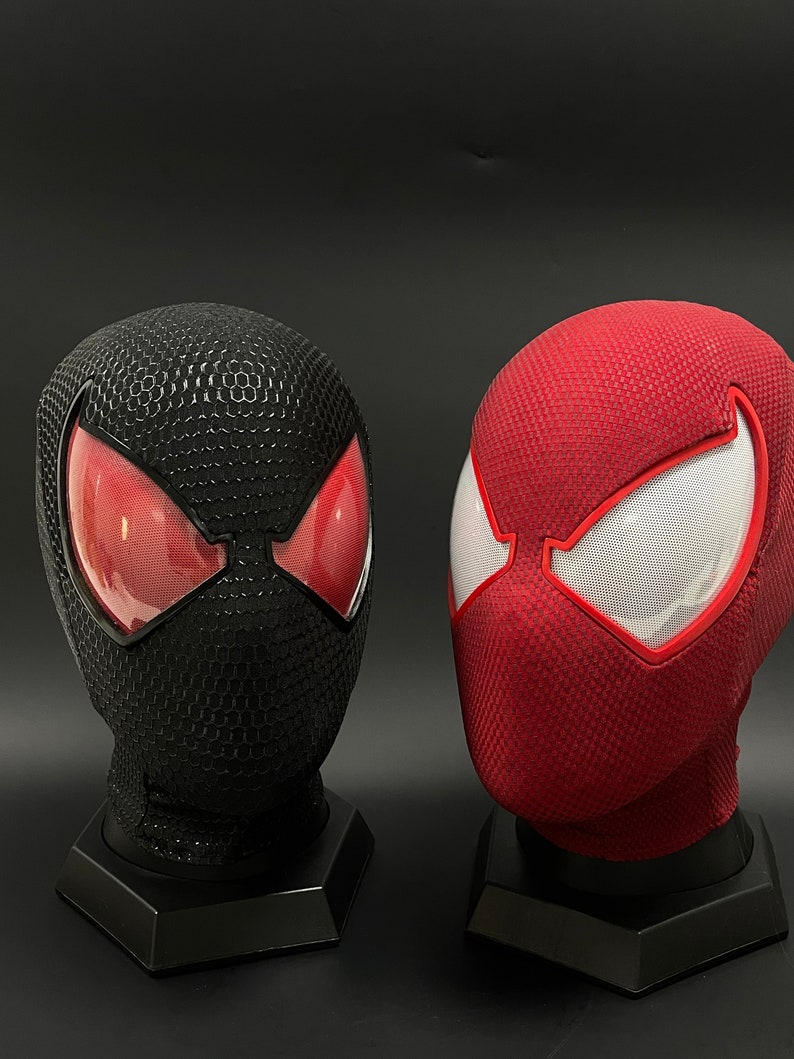 Customized Ben Reily Scarlet Spiderman Mask,with Faceshell and Lenses ...