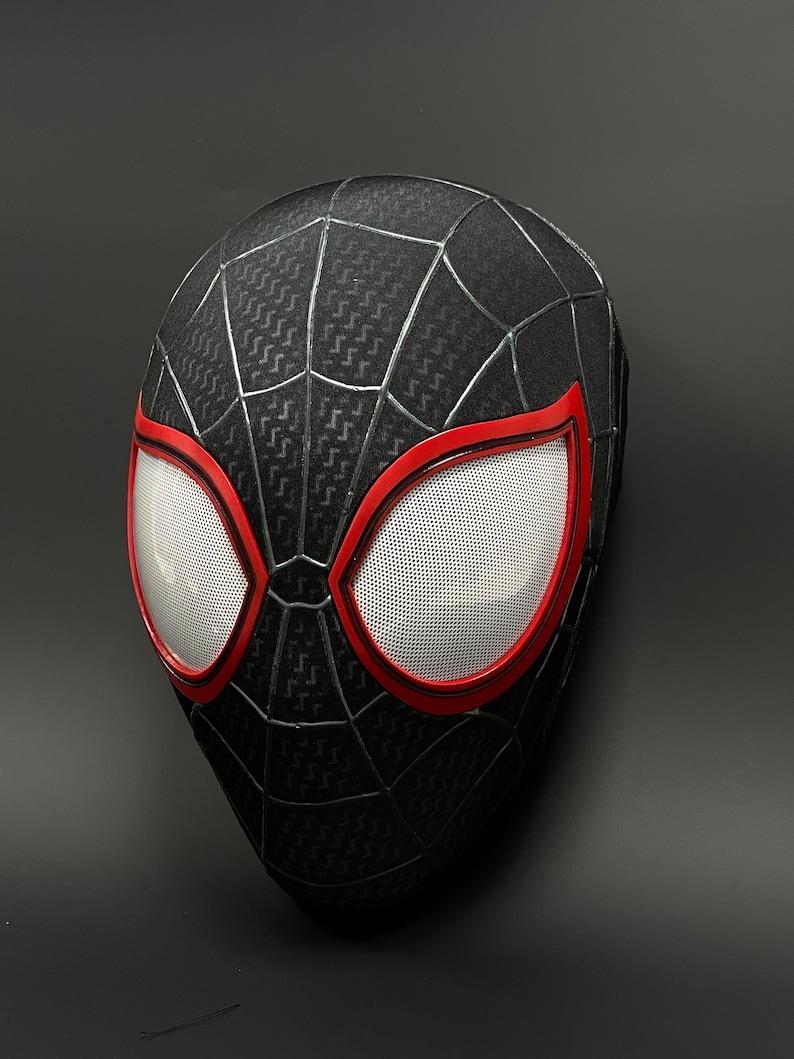 Customized Miles Morales Spiderman Mask Cosplay Spiderman - Etsy
