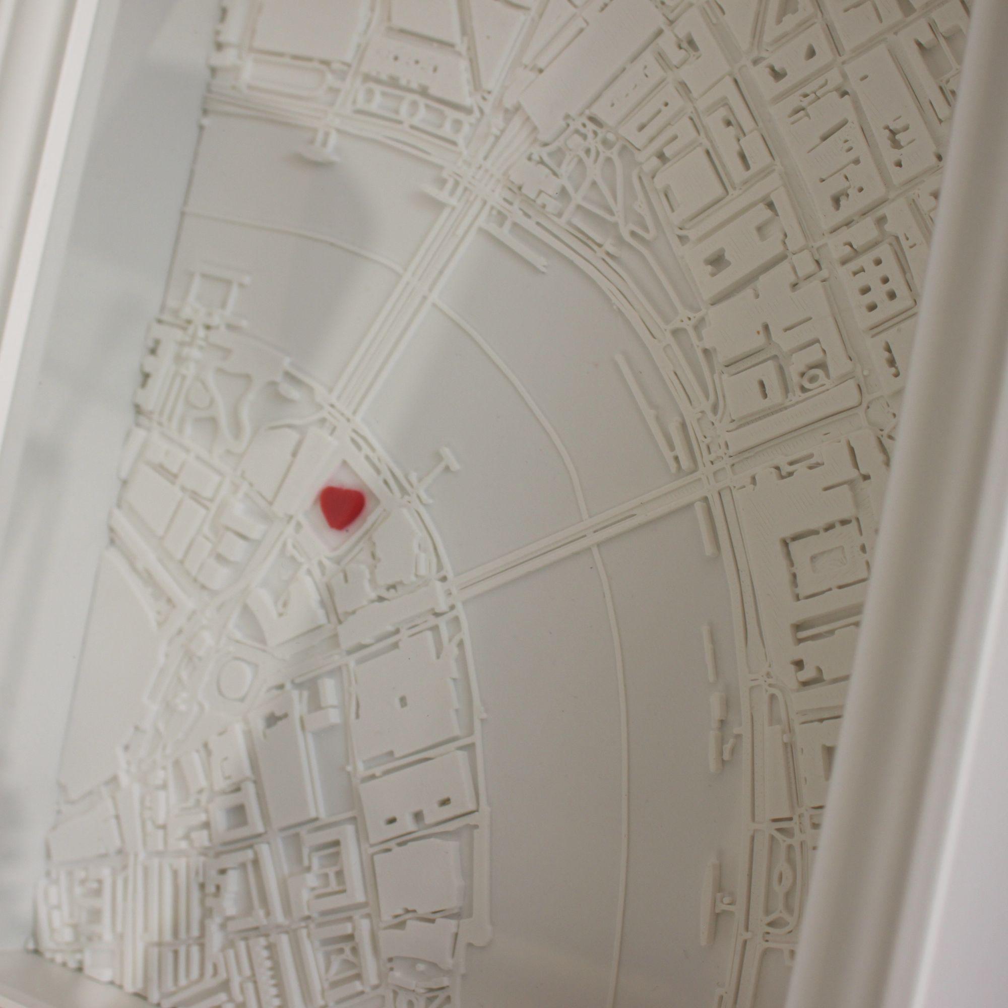 Personalized 3D Printed City Map in Frame | Unique Gift With Location ...