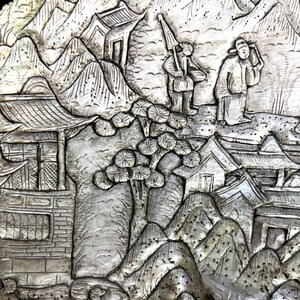 A Fine Qing Dynasty Carved Pearl Shell. Approximately 100-140 Years Old ...