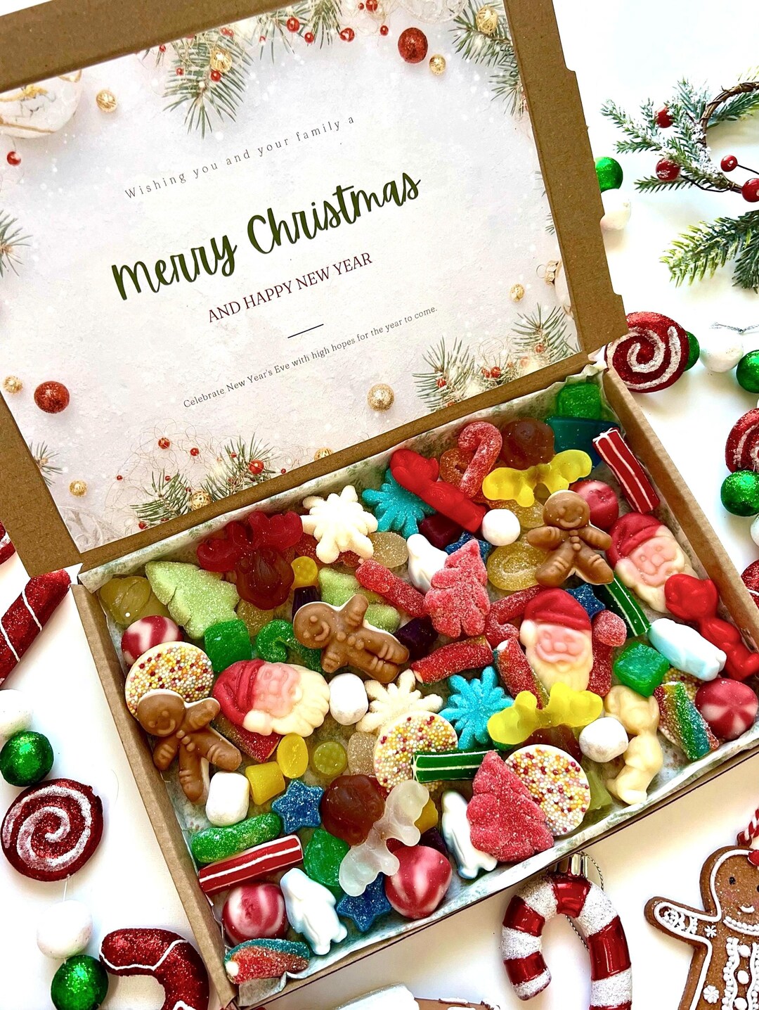 Personalized Christmas Sweet Box Pick & Mix - Letter Box Sweets ...
