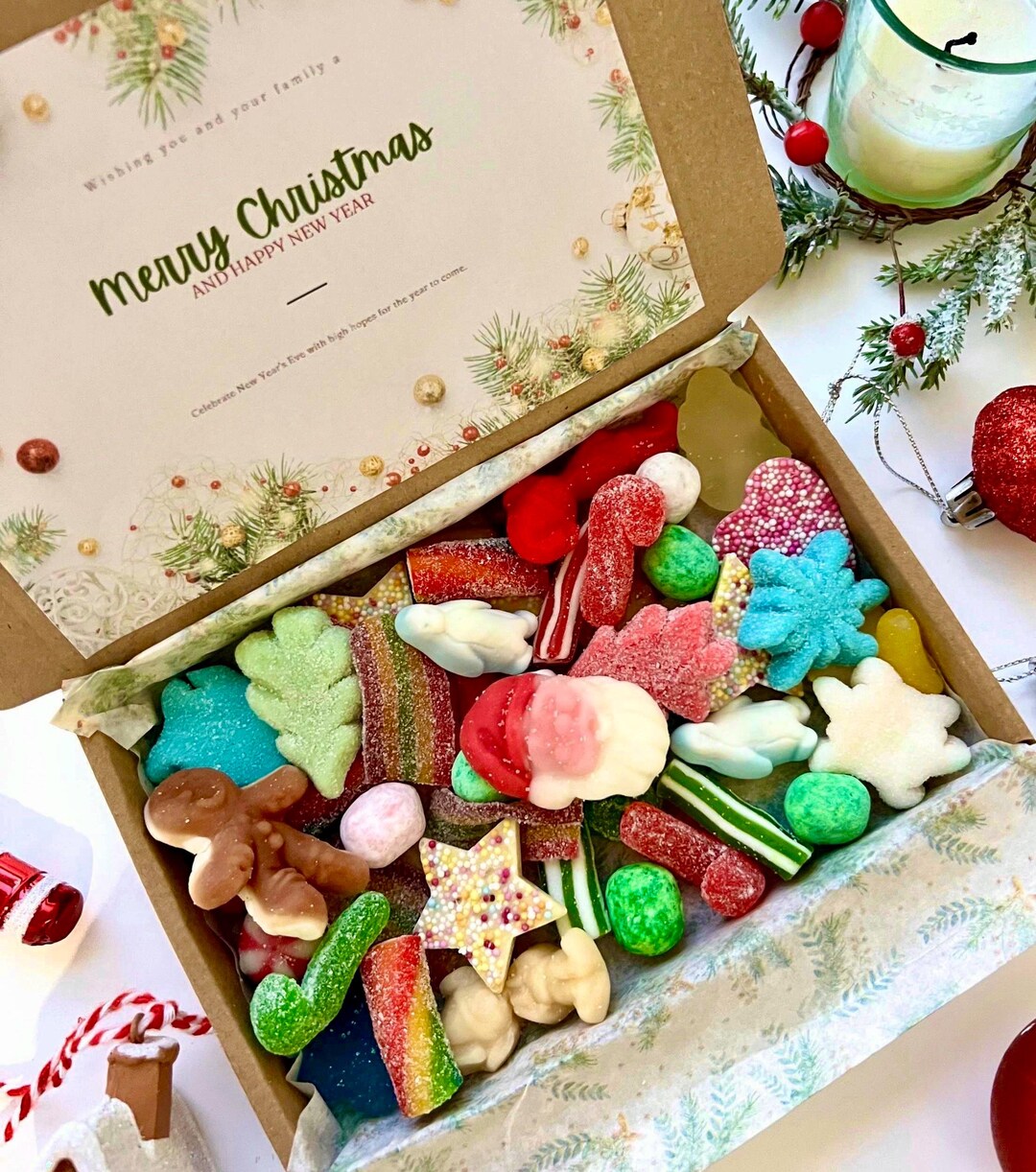 Personalized Christmas Sweet Box Pick & Mix - Letter Box Sweets ...