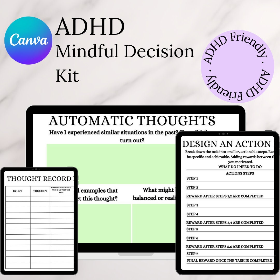 ADHD Mindful Decision Kit, ADHD Digital Planner for Ipad, Adult ADHD ...