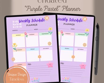 Pastel Weekly Planner - Etsy