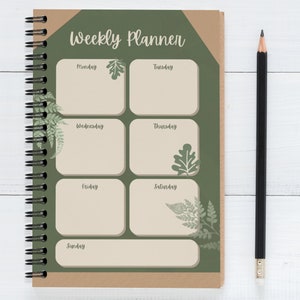 Green Rustic Aesthetic Weekly Planner Stay Organized and Adorably ...