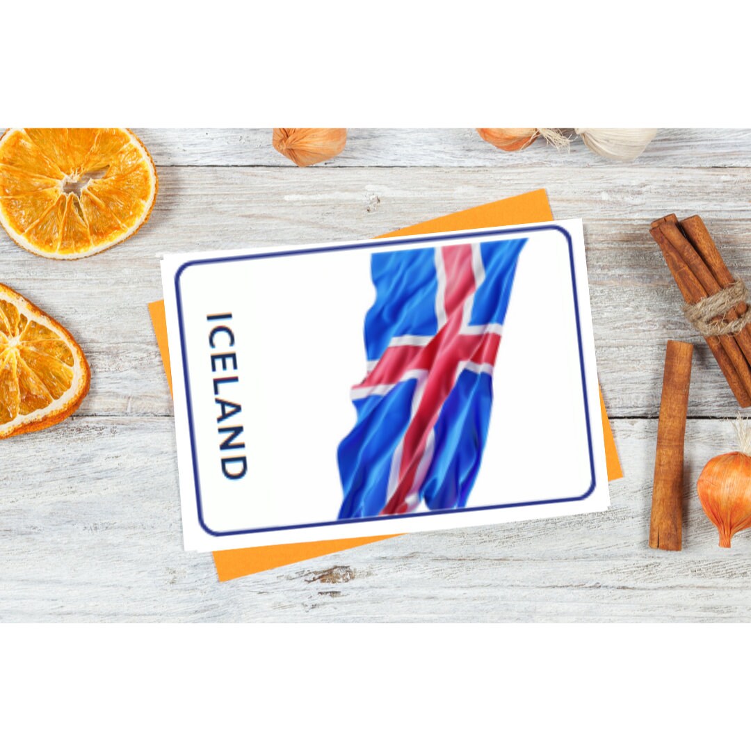 32 PNG Montessori Country Flags Flashcards, Toddler Activity, Digital ...